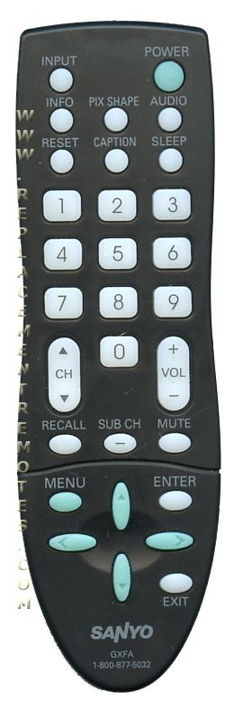 Buy SANYO GXFA TV Remote Control