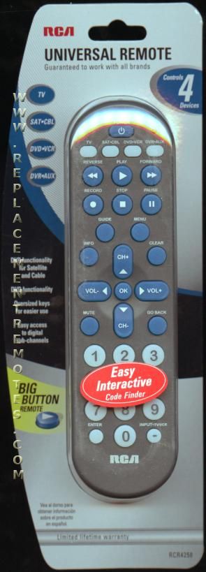 Buy RCA RCR4258 4-Device Universal Remote Control Buy RCA RCR4258 4-Device Universal Remote Control