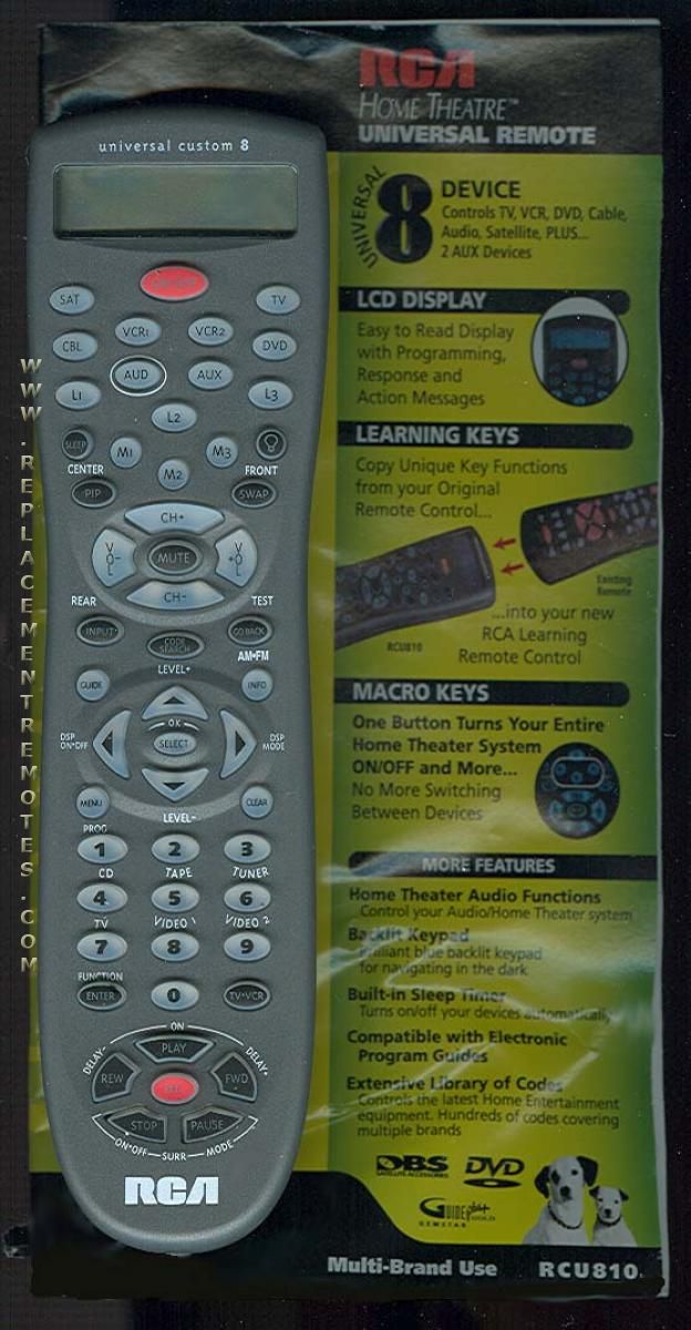 Buy RCA RCU810 Universal Remote Control Advanced Universal Remote Control Buy RCA RCU810 Universal Remote Control Advanced Universal Remote Control