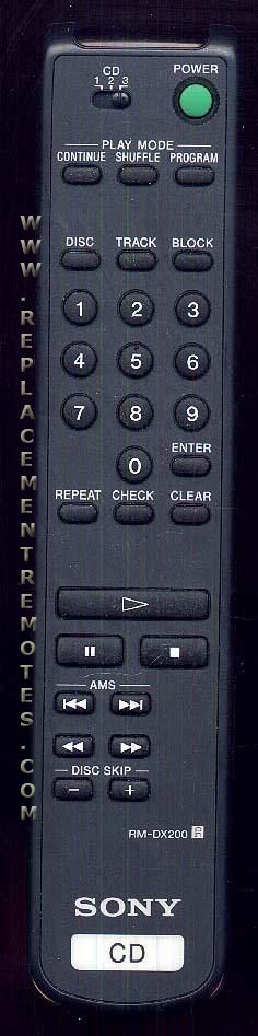 Buy Sony RM-DX200 RMDX200 -147380011 Audio System Audio Remote Control