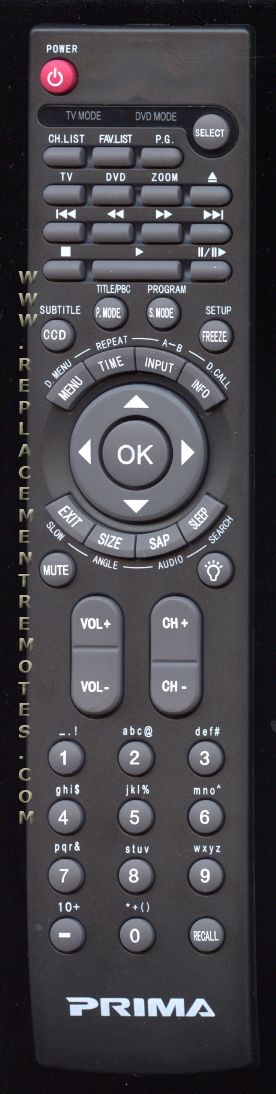 Buy PRIMA TV-5620-58 HYF51A -TV562058 DVD Player Remote Control