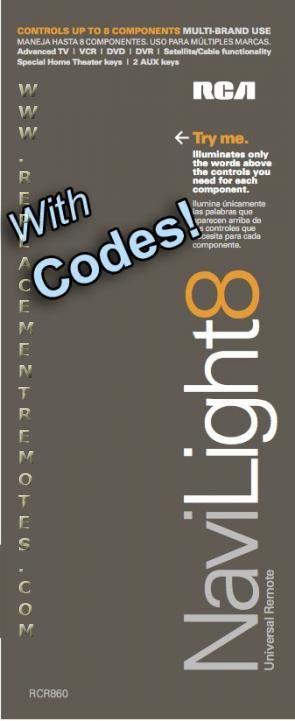 Buy/Download RCA RCR860 & CODESOM Universal Remote Control Universal Remote