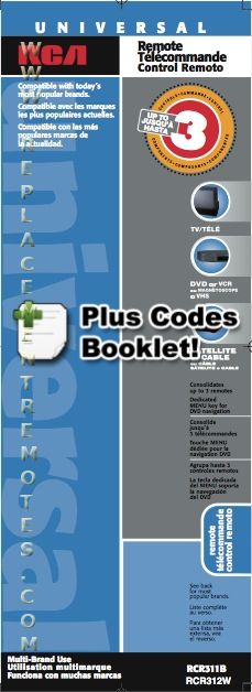 Buy/Download RCA RCR312W Operating Manual with Codes -RCR312WOM ...