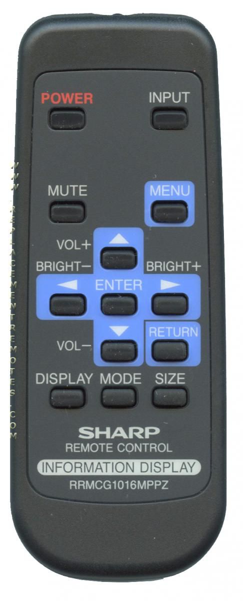 Buy Sharp RRMCG1016MPPZ Monitor Monitor Remote Control