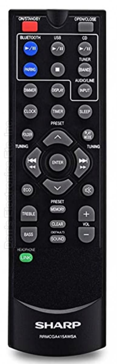 Buy SHARP RRMCGA415AWSA Audio System Audio Remote Control