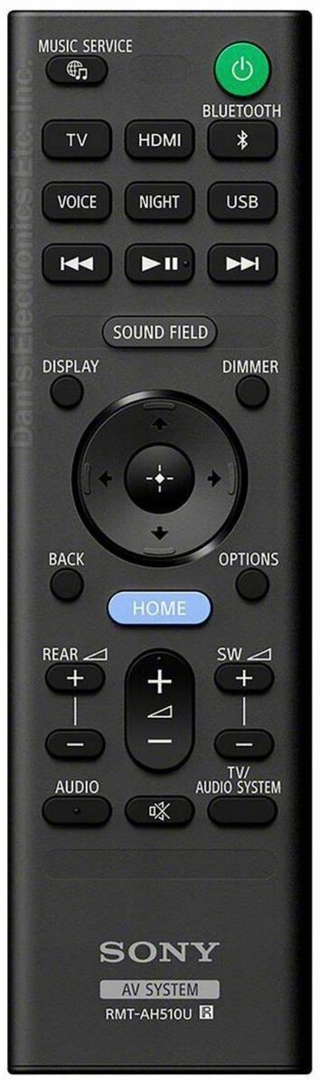 Buy SONY RMTAH510U -101115212 Sound Bar System Sound Bar Remote Control
