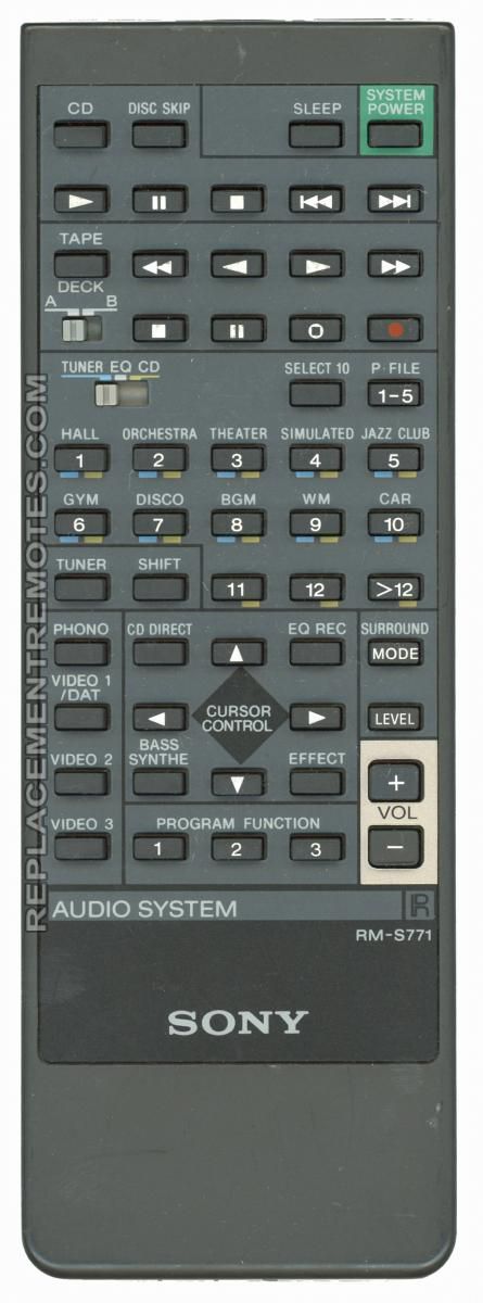 Buy SONY RM-771 RMS771 -169310611 Audio System Remote Control