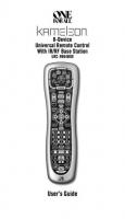 ONE-FOR-ALL TV Remote Controls Operating Manuals | ONE-FOR-ALL Remote Control Codes ...