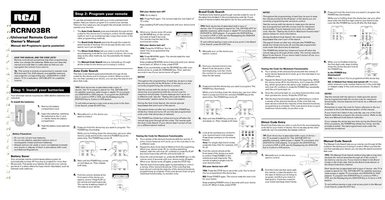 Buy RCA RCRN03BR Universal Remote Control 3-Device Universal Remote Control