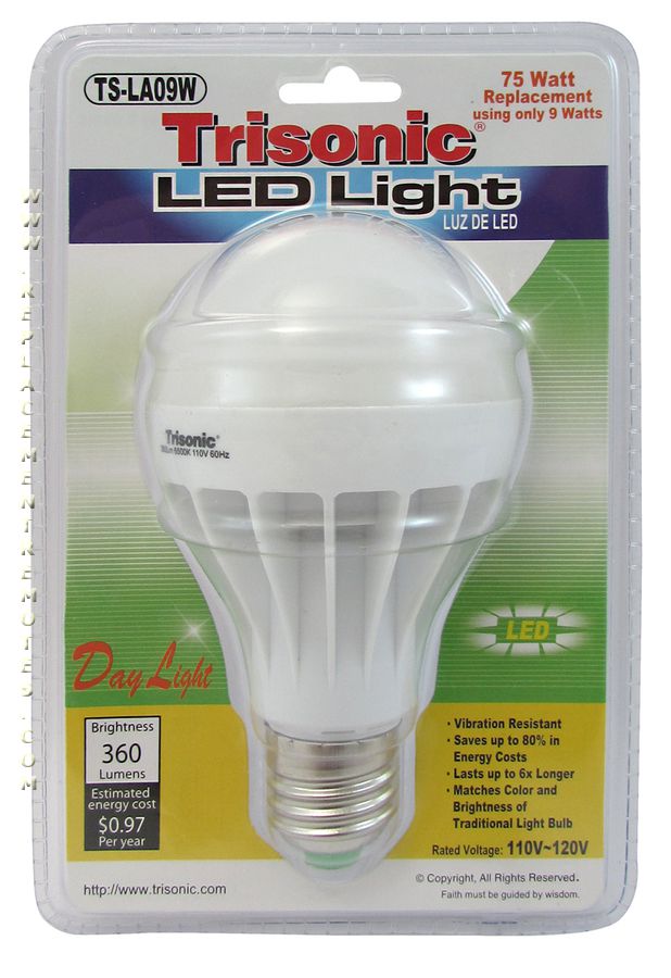 Buy Trisonic 75 Watt Equivalent Day Light -TSLA09W Light Bulb